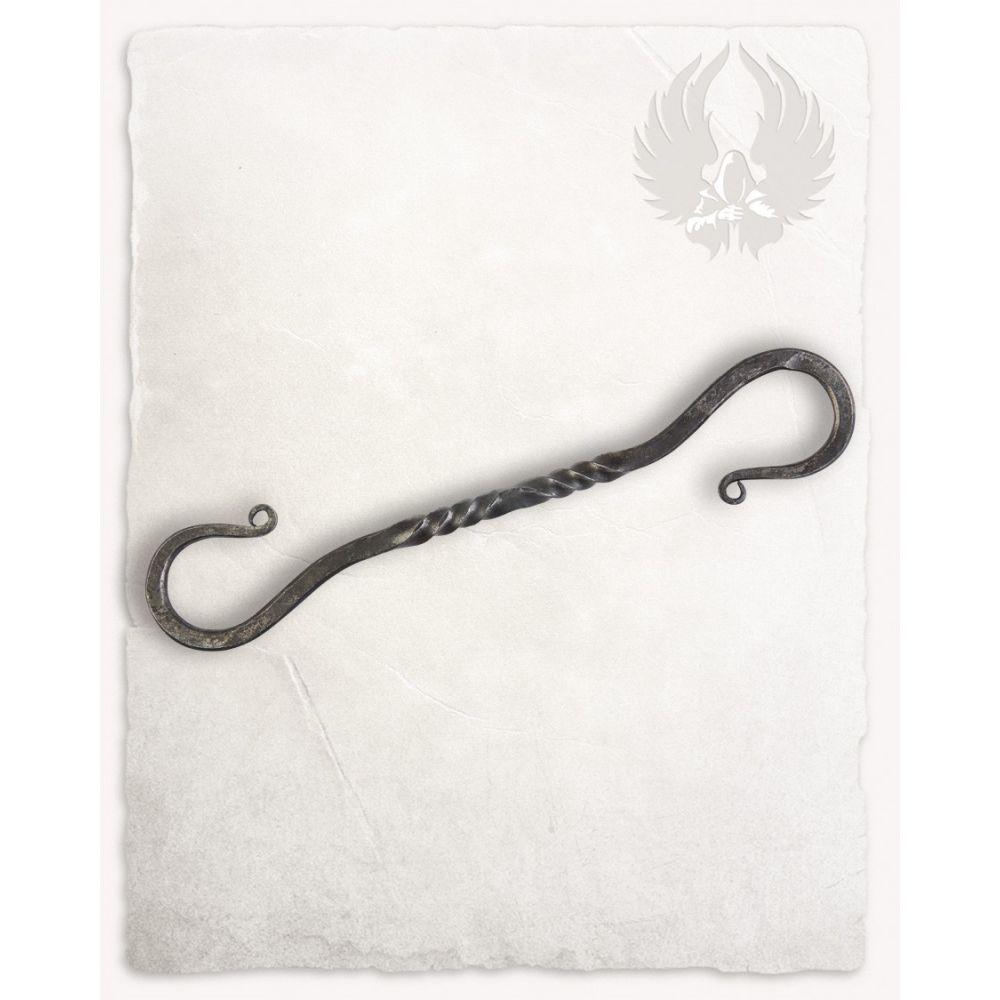 Large twisted iron hook "Gudrun"
